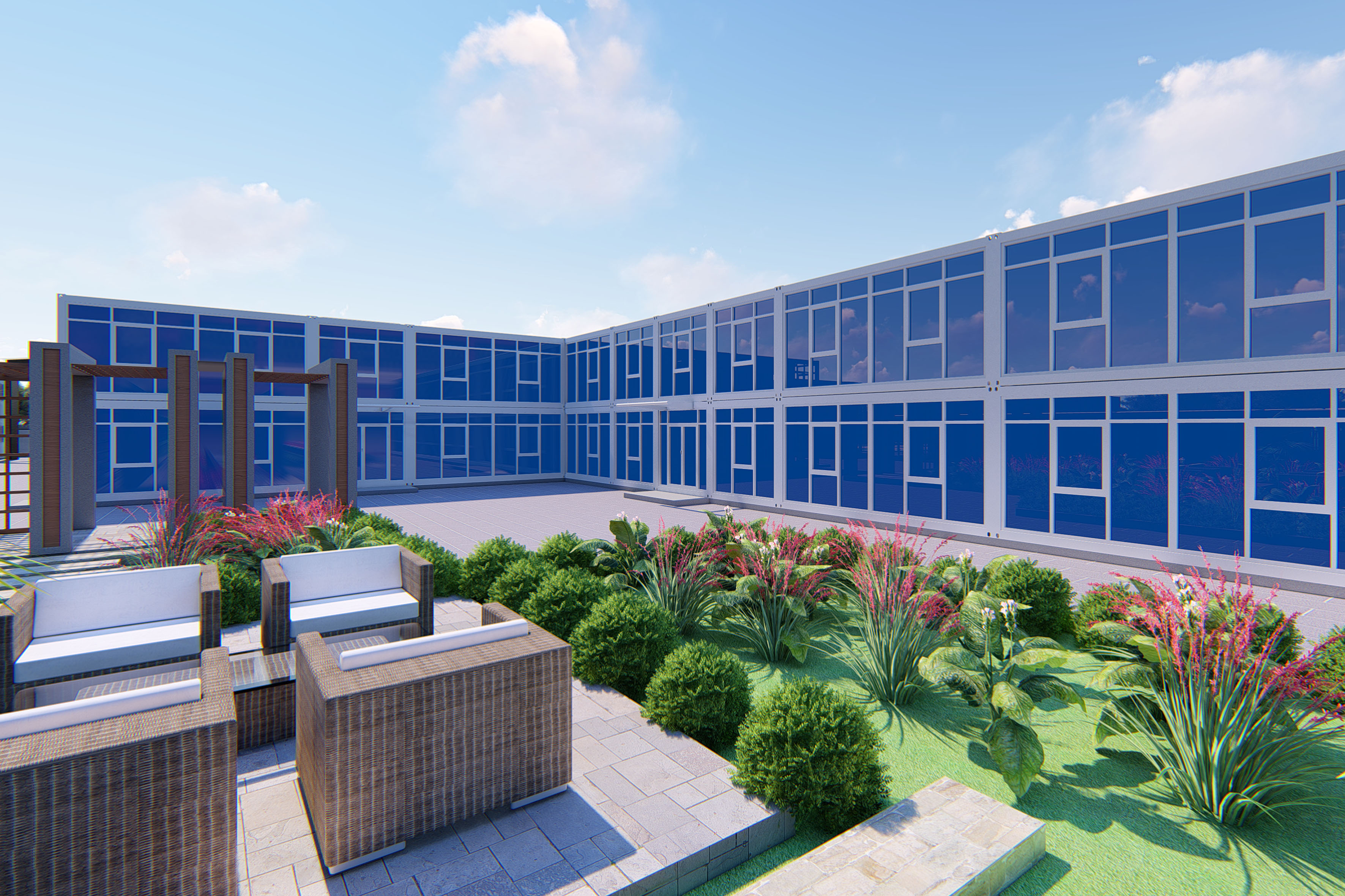 China Chalet Style Prefabricated Corridor House Manufacture and Factory ...