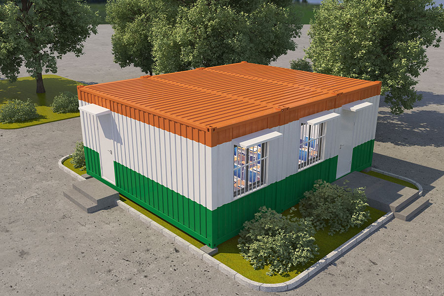 China Steel Frame Prefab House Supplier – Movable Simple Modular House ...